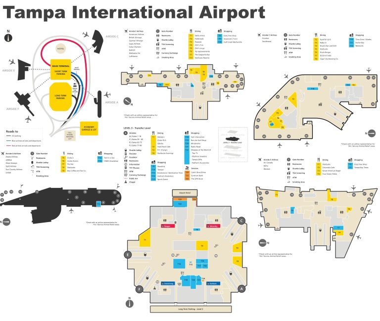 Tampa Internal Airport Terminal Guide